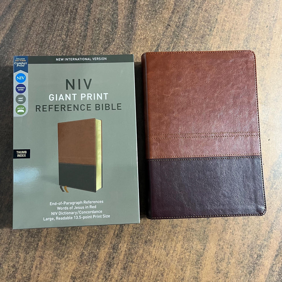 Personalized NIV Giant Print Reference Bible with Thumb Indexed Book ...